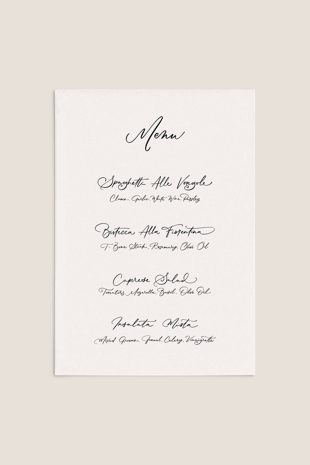 LUMIÈRE / Menu 03 – Paper / Paper Co