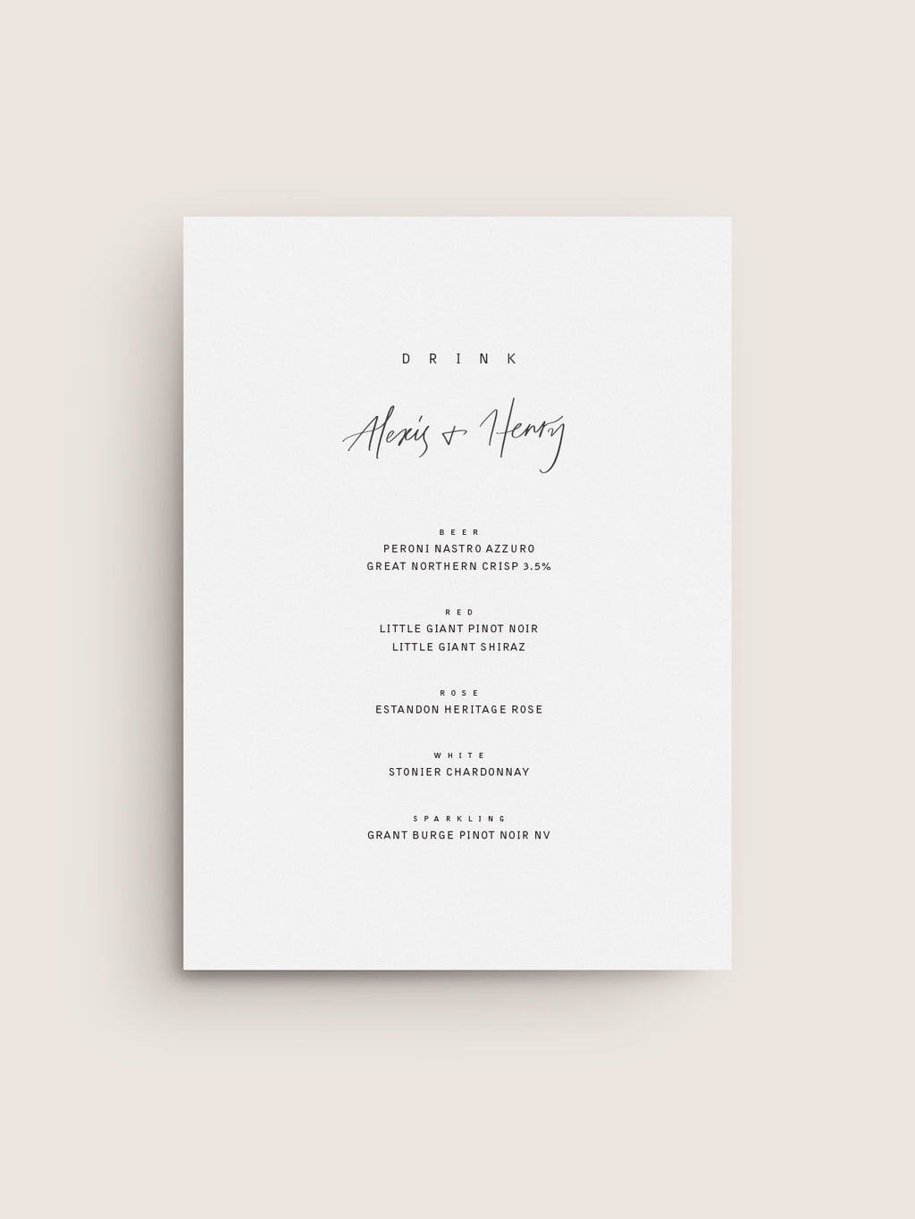 ALCHEMY / Bar Menu 01 – Paper / Paper Co