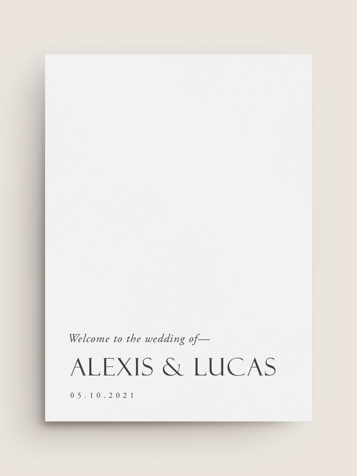 Wedding Welcome Sign – Paper / Paper Co