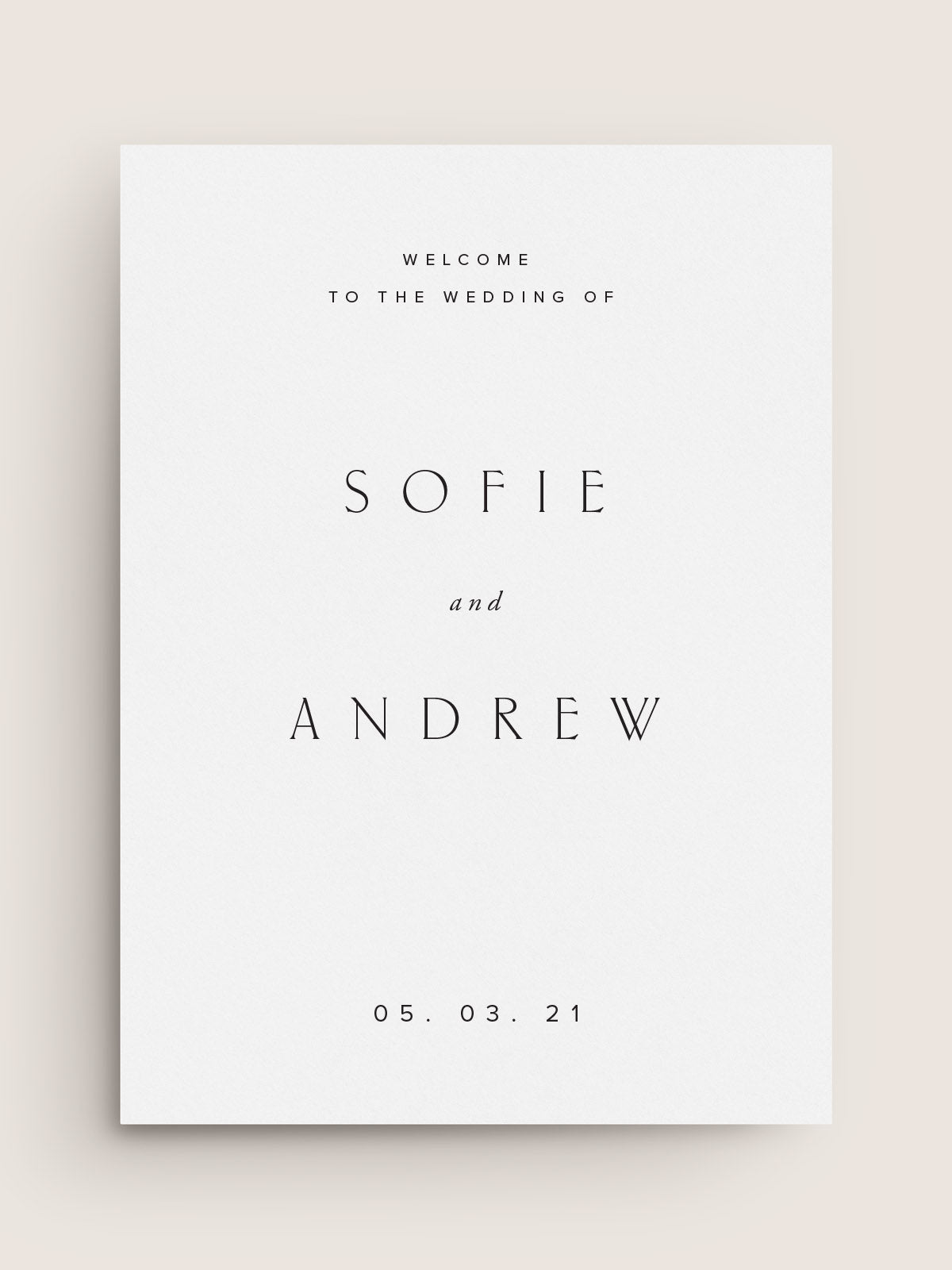 Wedding Welcome Sign – Paper / Paper Co